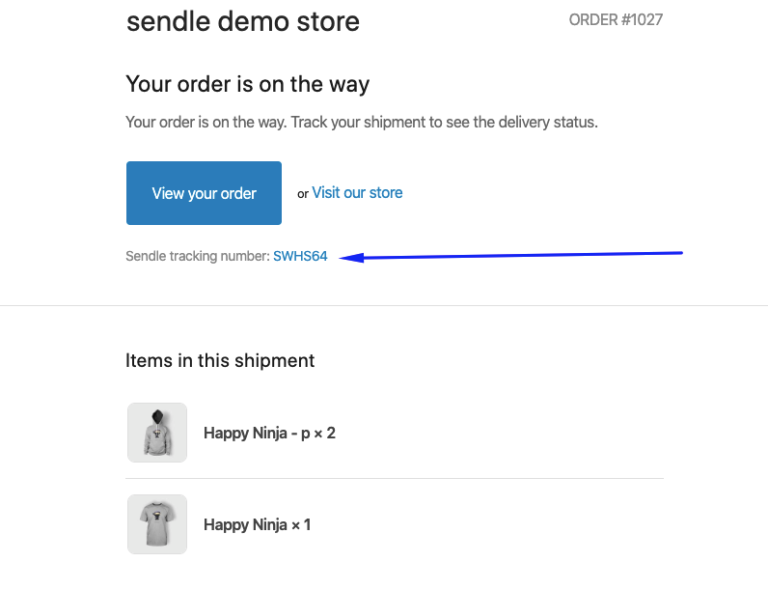 What is notify customers in shopify sendle app