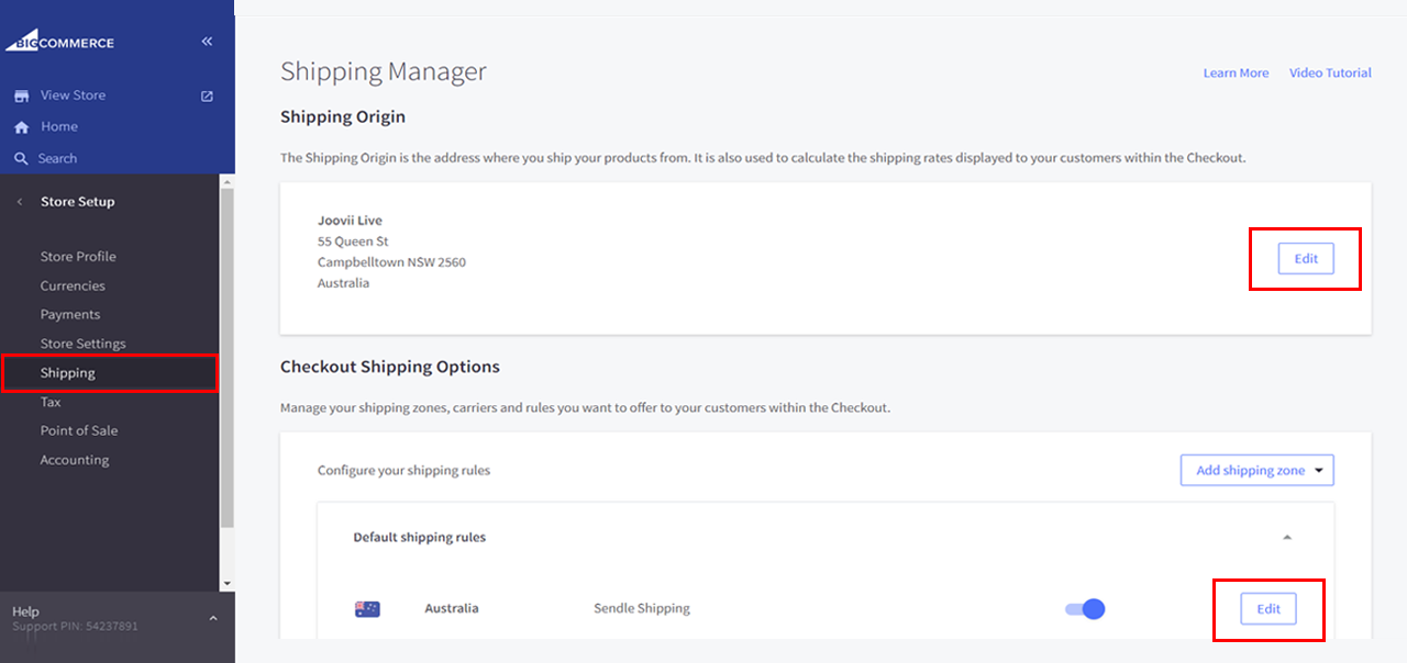 Sendle Configration For Bigcommerce – Joovii