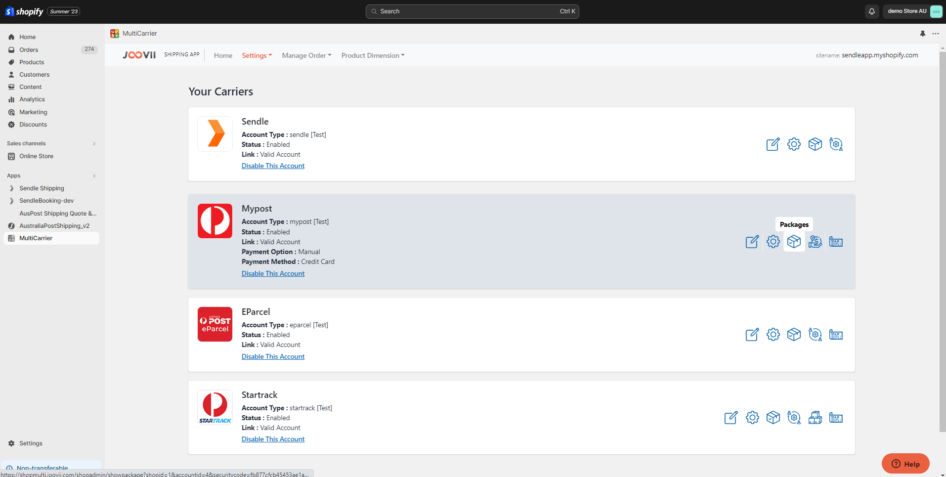 Installation instructions of Multi Carrier App