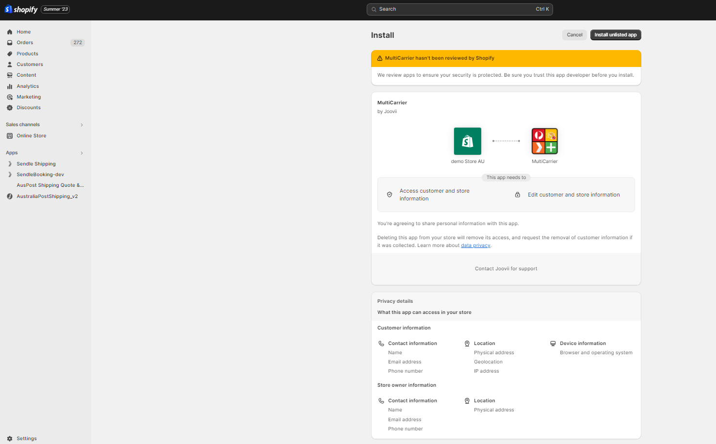 Installation instructions of Multi Carrier App